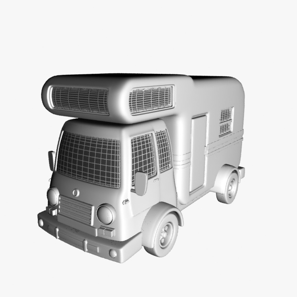 caravan car van 3d max
