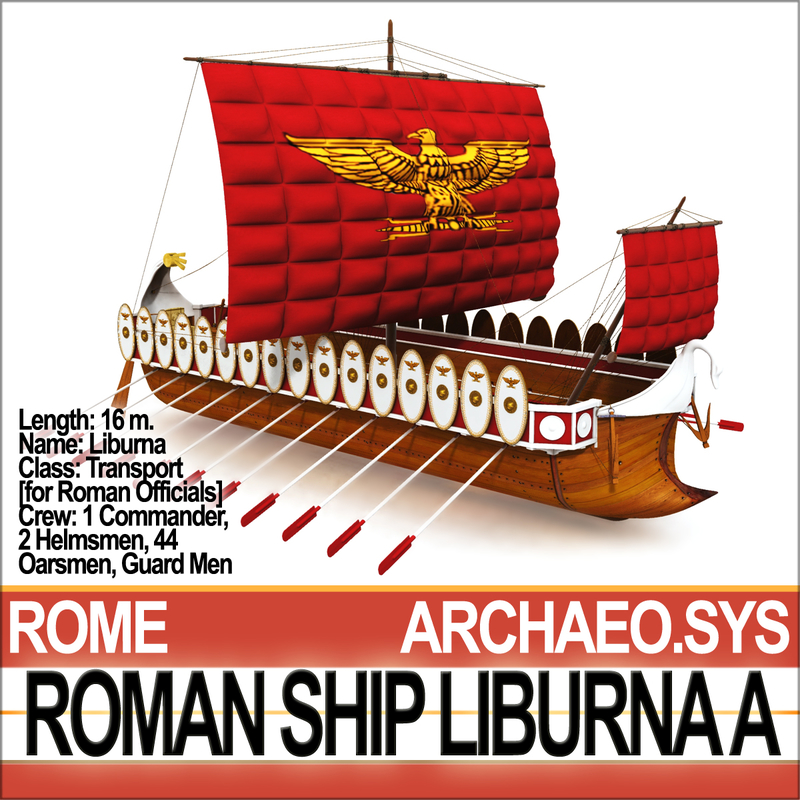 c4d ancient roman ship liburna
