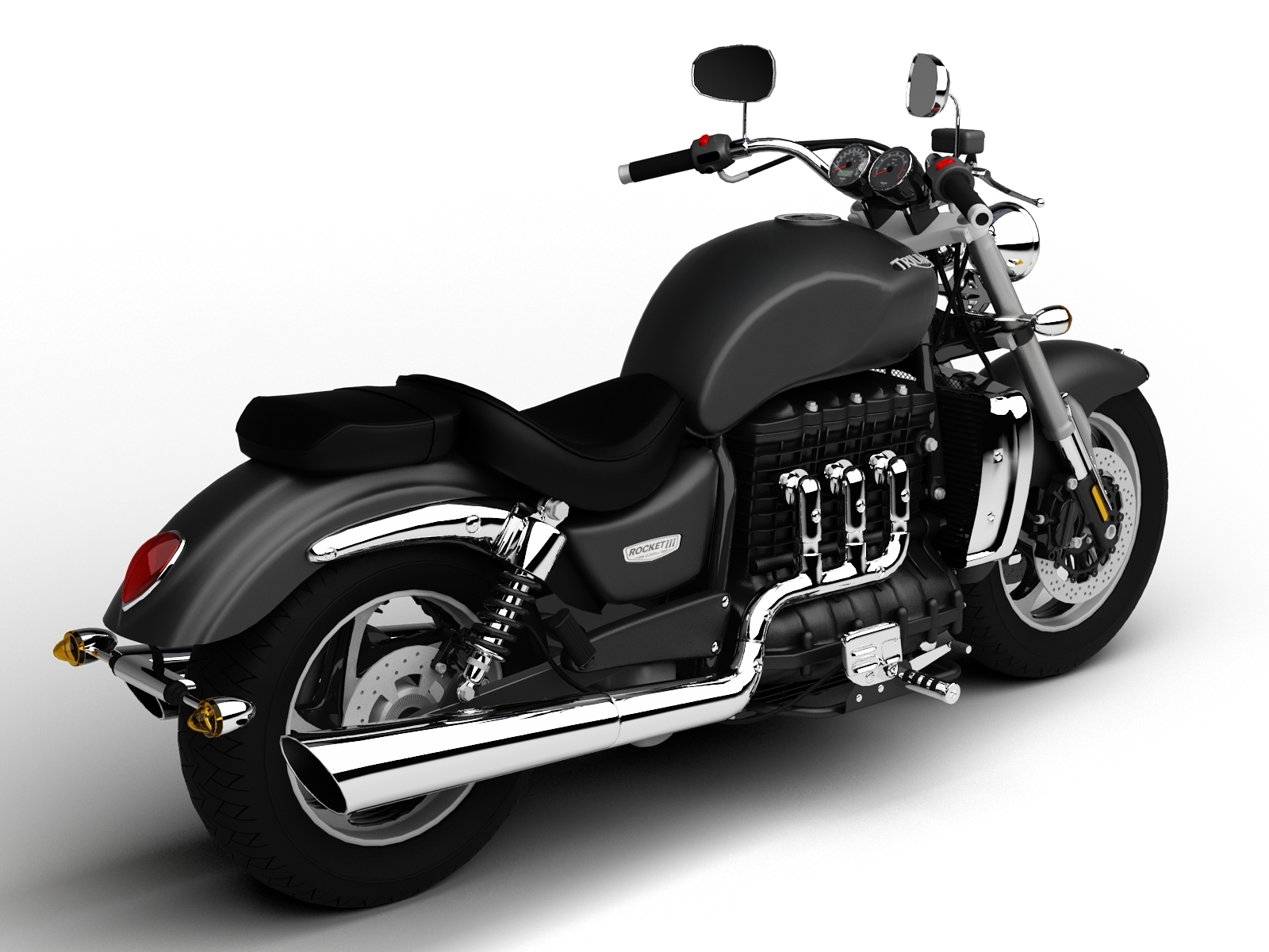 3d triumph rocket iii roadster model