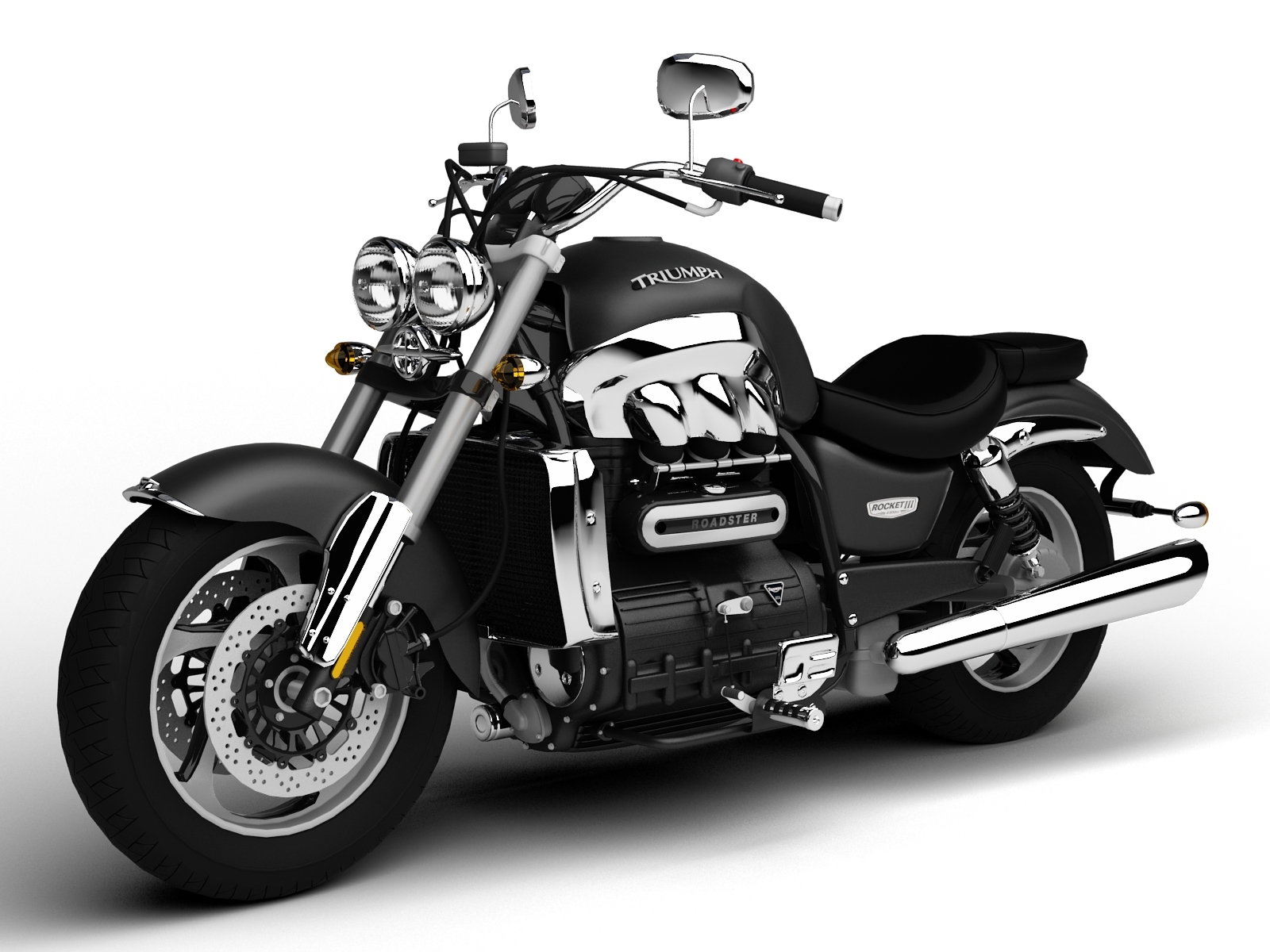 3d triumph rocket iii roadster model