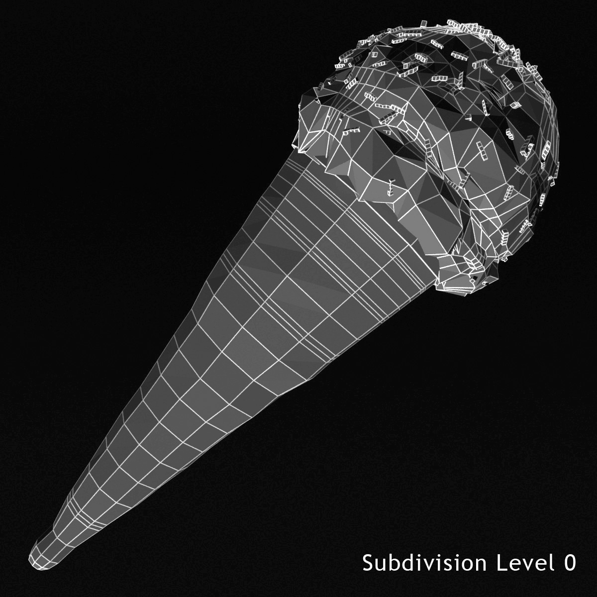 3d ice cream cone model
