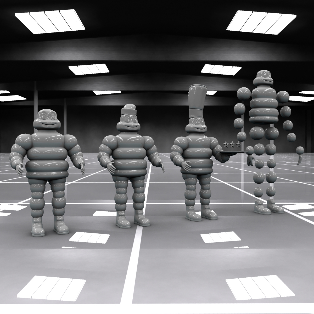 3d model bibendum michelin