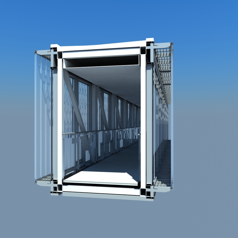 3d architectural skybridge model