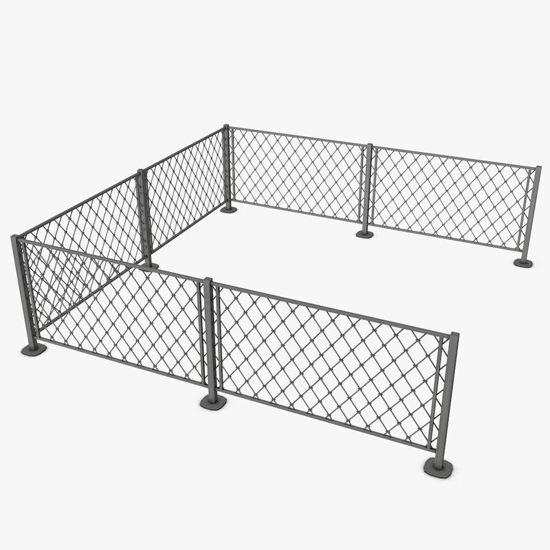 metal fence 3d model