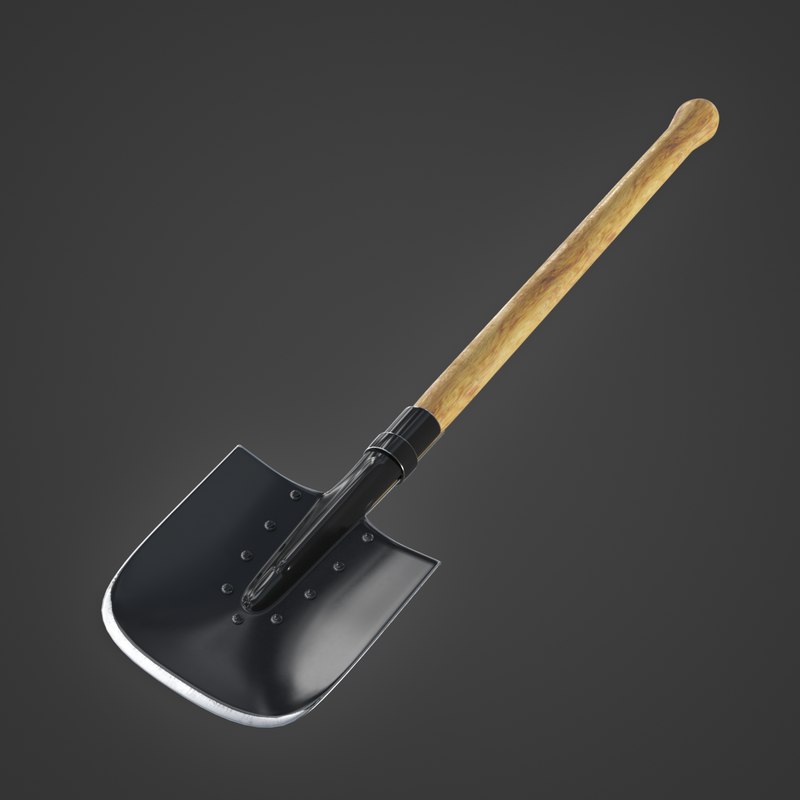 3d model of military soviet shovel