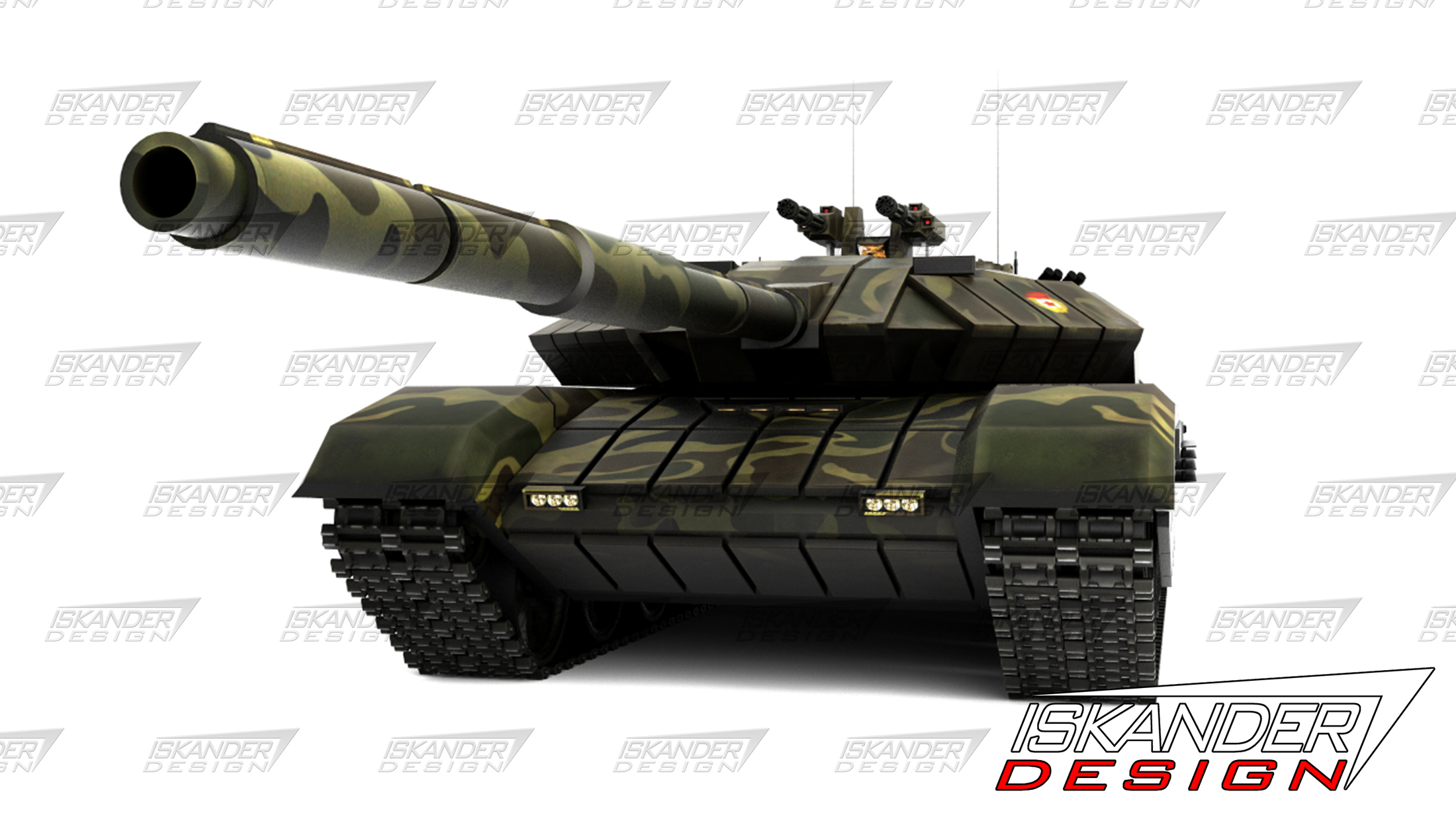 3d model iskander-3m armata russian battle