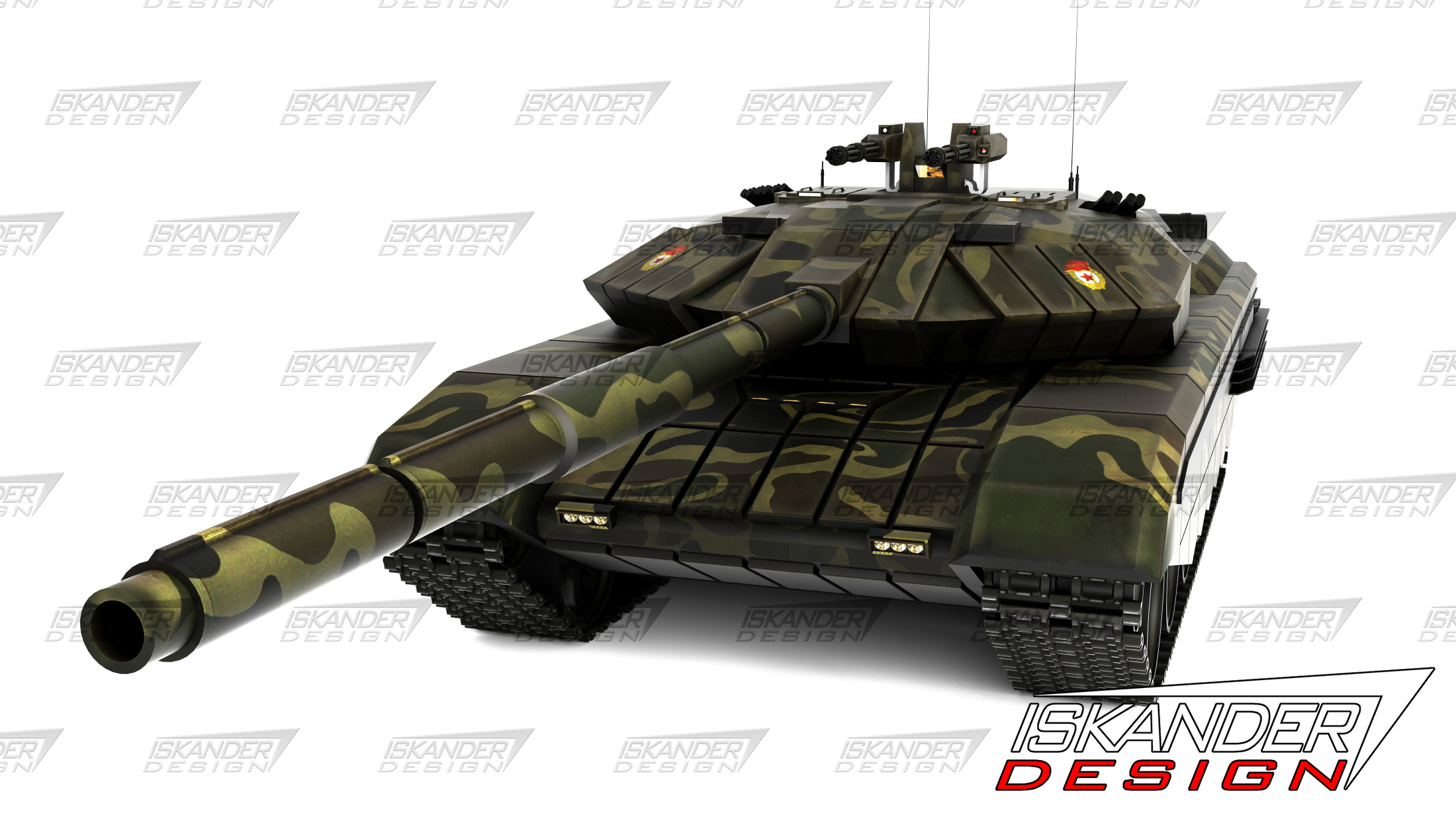 3d model iskander-3m armata russian battle