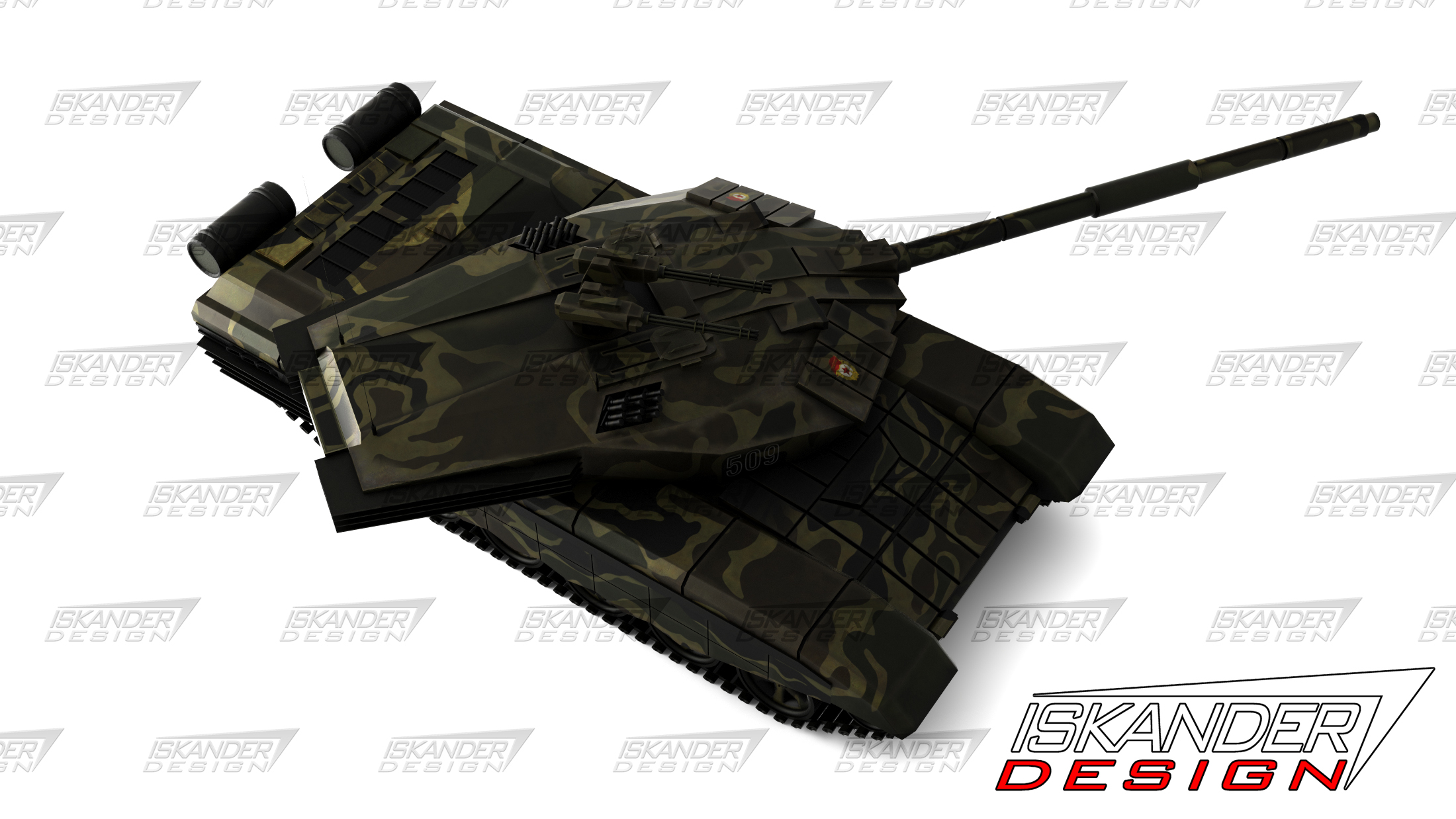 3d model iskander-3m armata russian battle