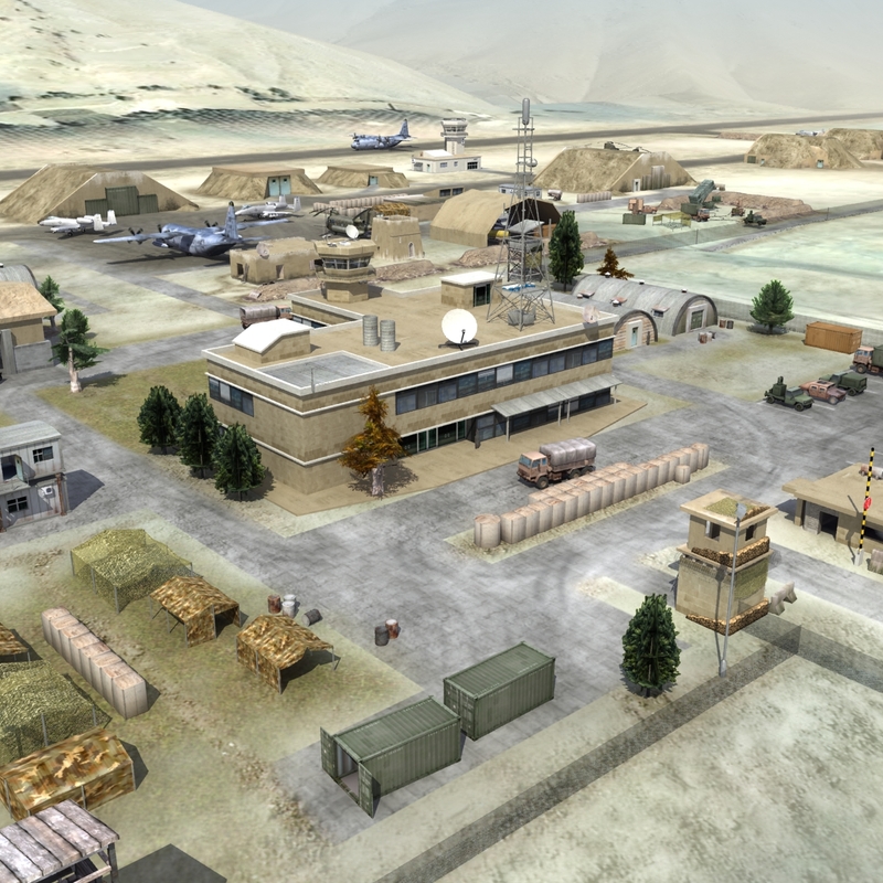 3d model military airbase