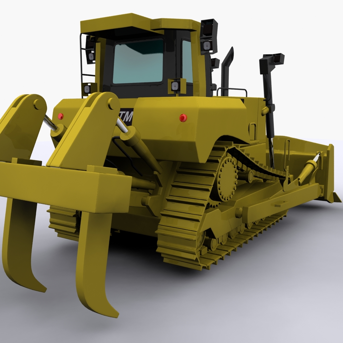 bulldozer industrial 3d model