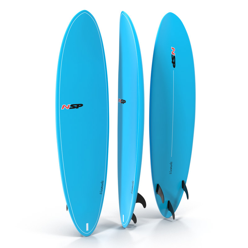 3d model surfboard funboard
