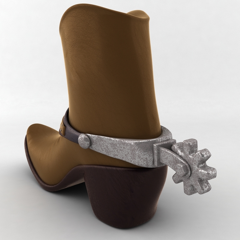 3d model cowboy boot