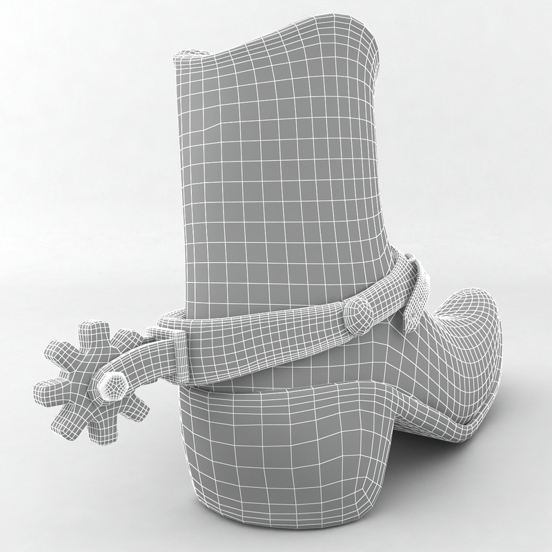 3d model cowboy boot