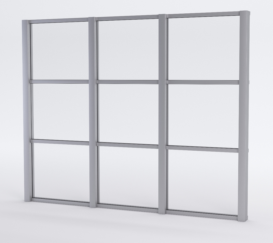 3d curtain wall systems model