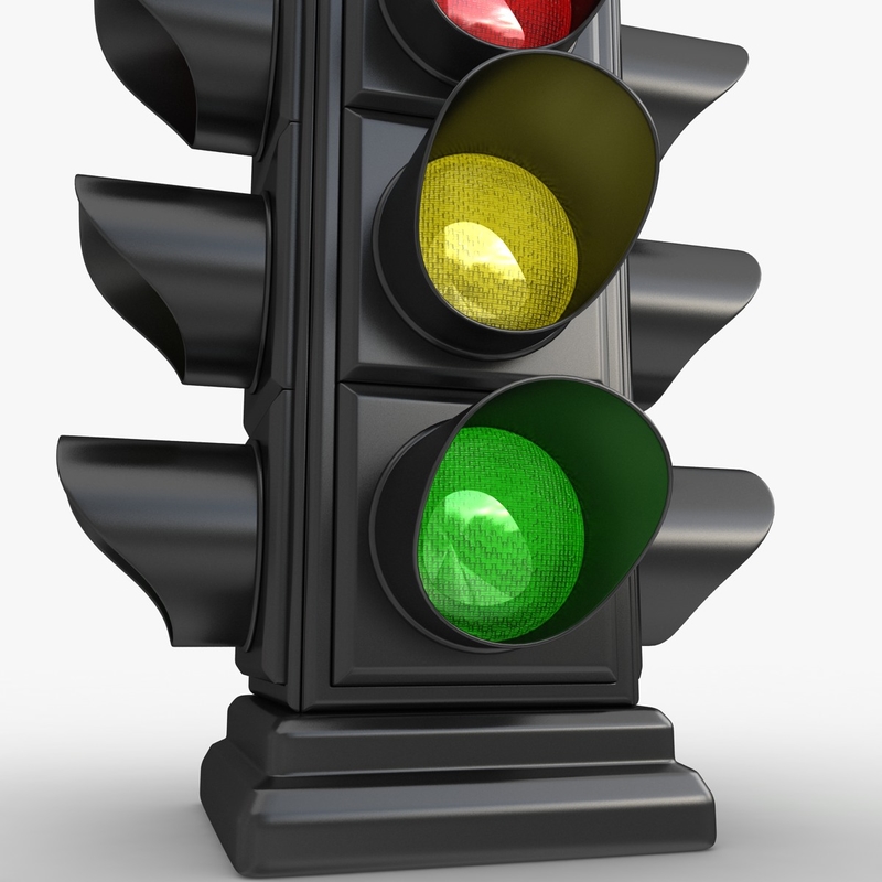 3d traffic light set model
