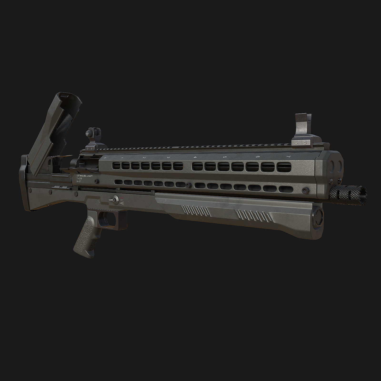 3d model shotgun utas uts-15