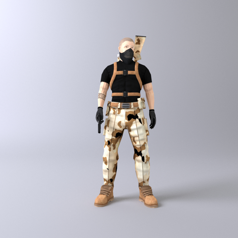 3d model soldier