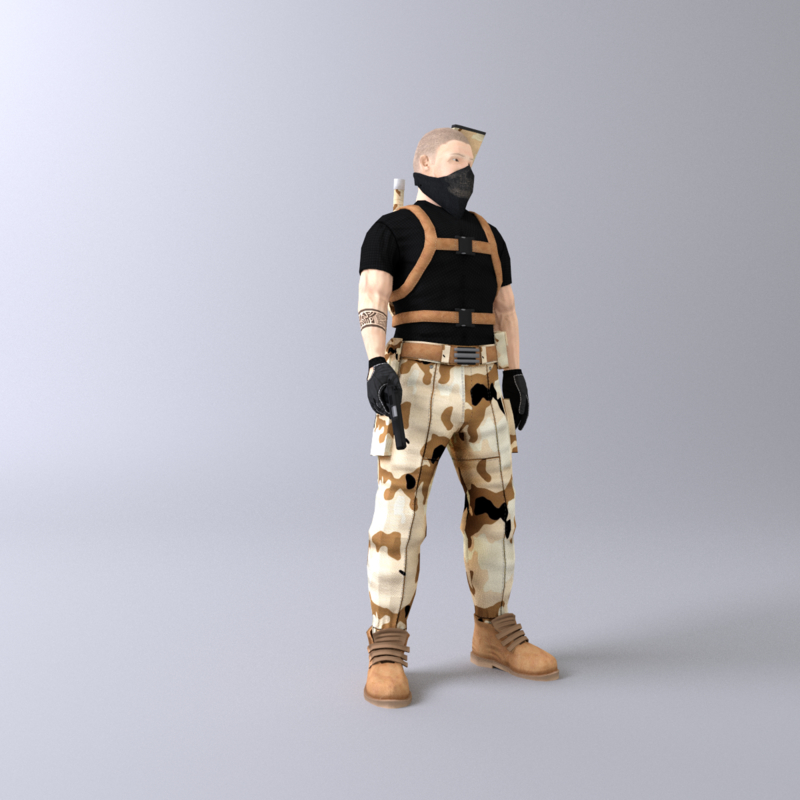 3d model soldier