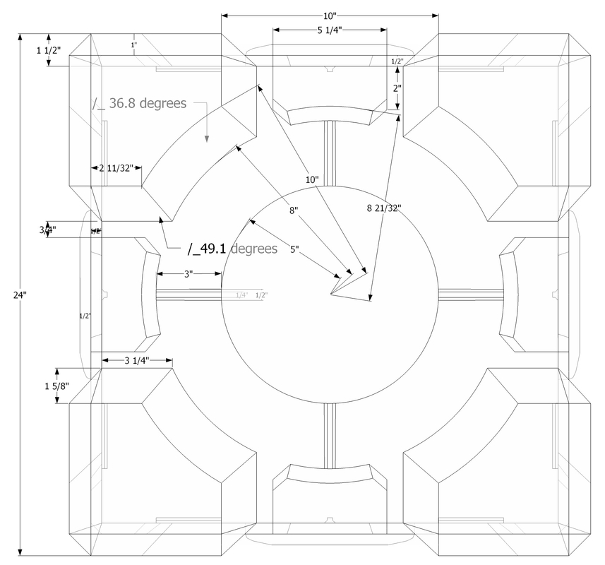 free obj model weighted companion cube portal