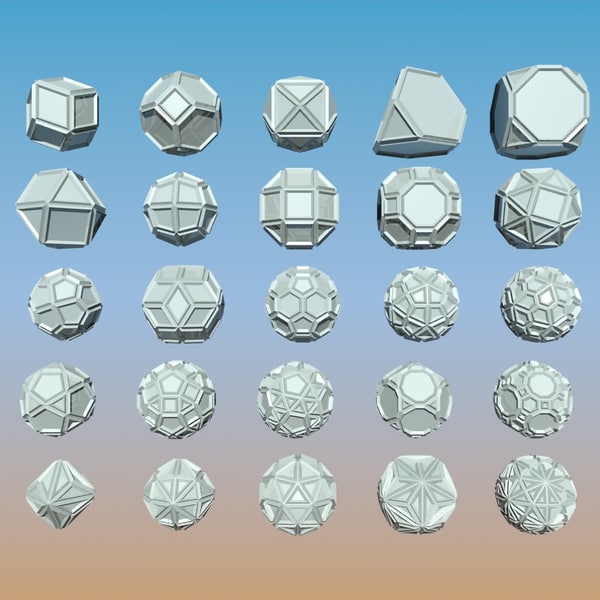 geometric shape pack 3d model