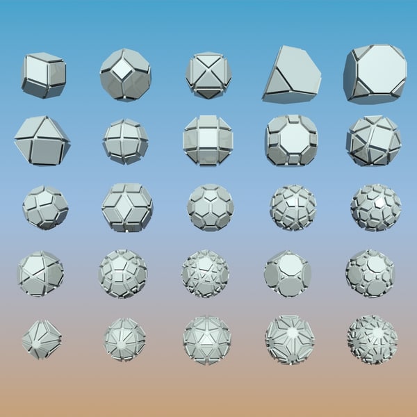 geometric shape pack 3d model