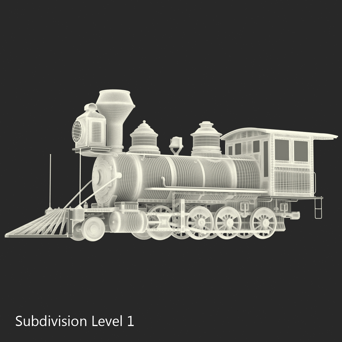 steam train locomotive 3 3d max