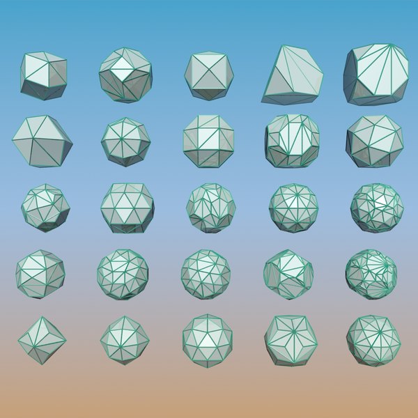 geometric shape pack 3d model