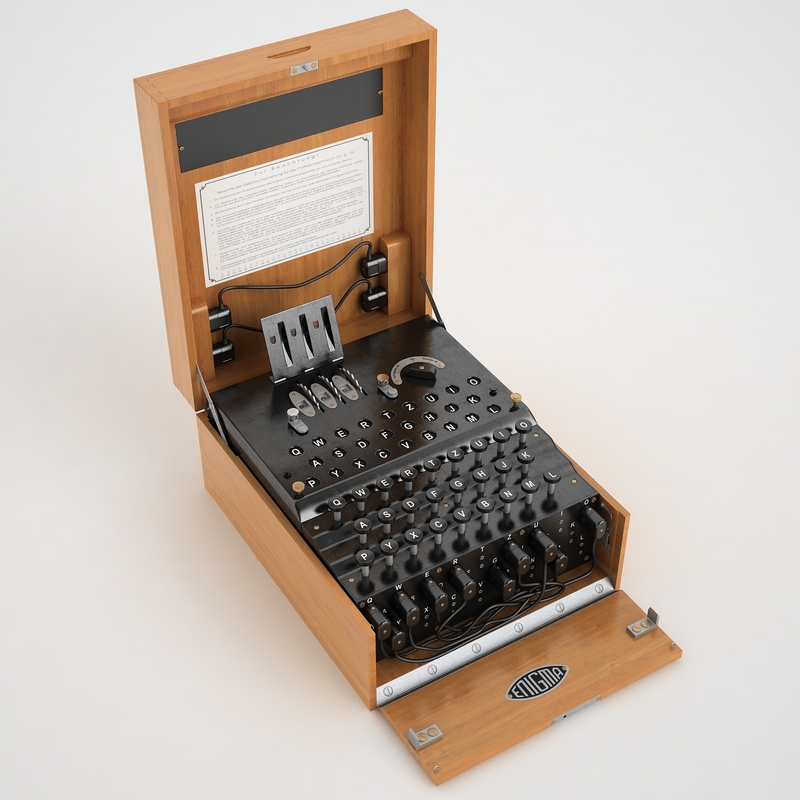 Enigma Cipher Machine 013D模型 - TurboSquid 928029