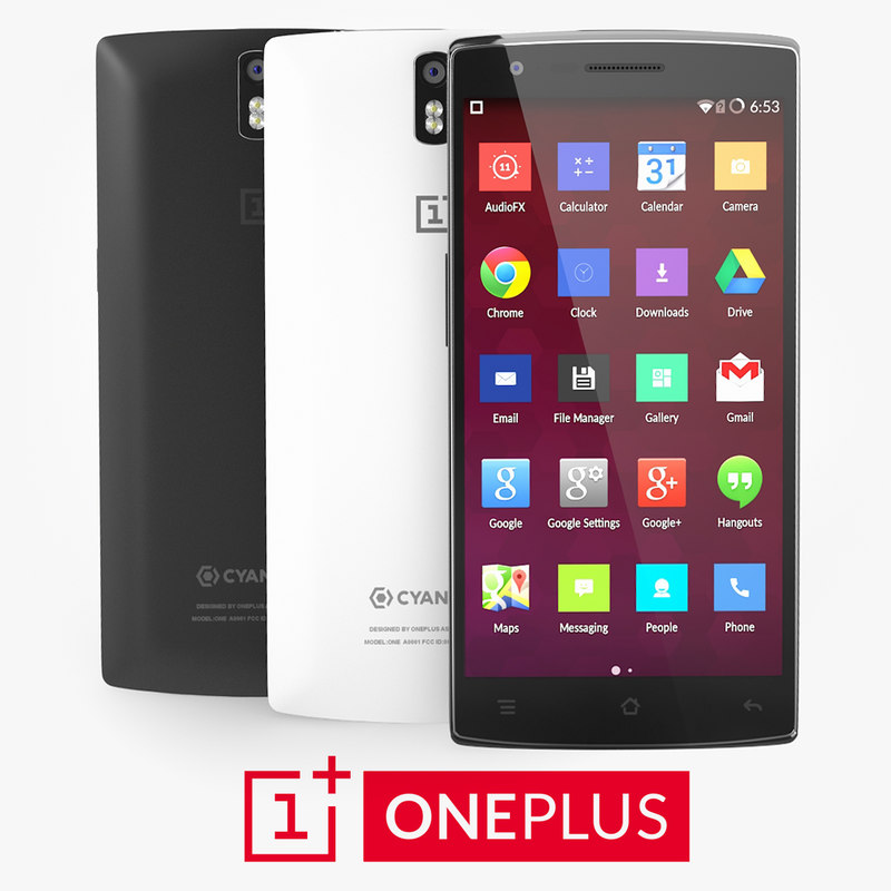 oneplus white black 3d model