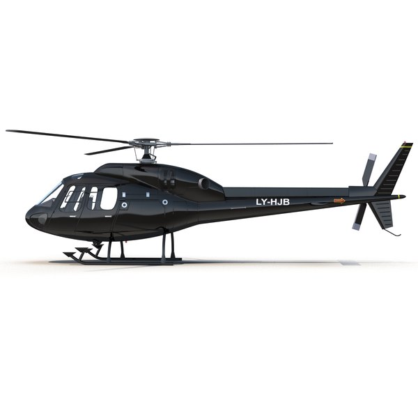 3d model helicopter eurocopter as355 rigged