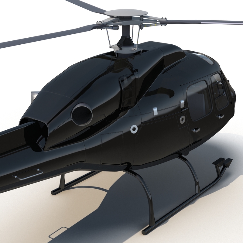 3d model helicopter eurocopter as355 rigged