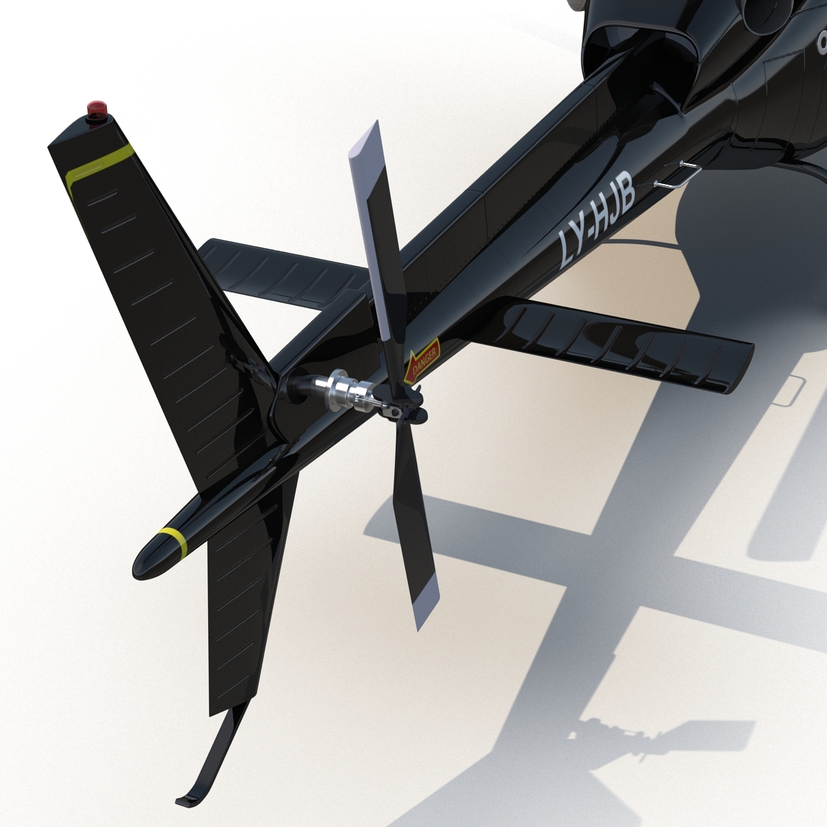 3d model helicopter eurocopter as355 rigged