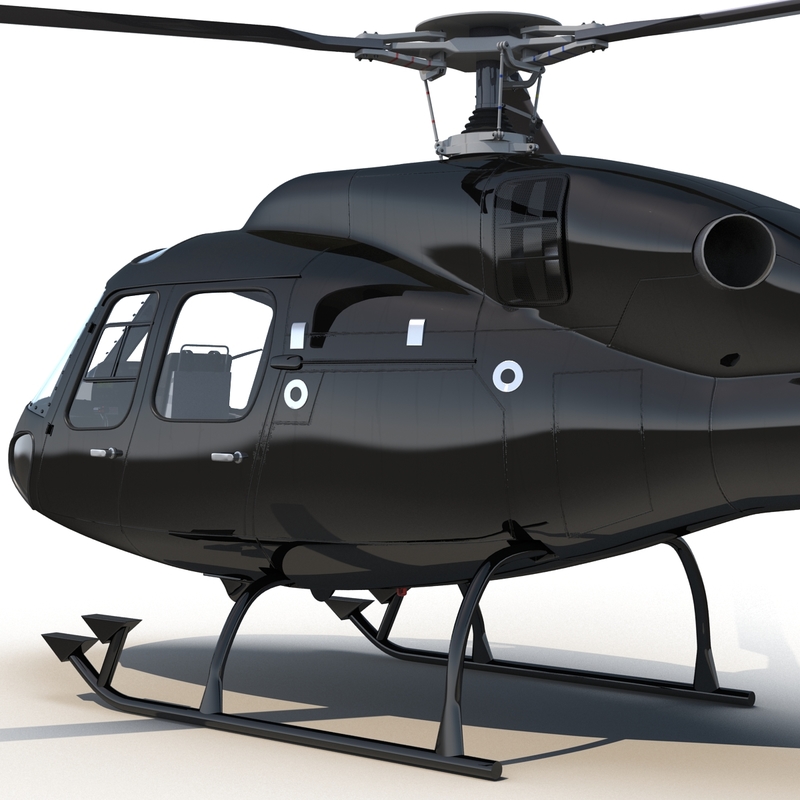 3d model helicopter eurocopter as355 rigged