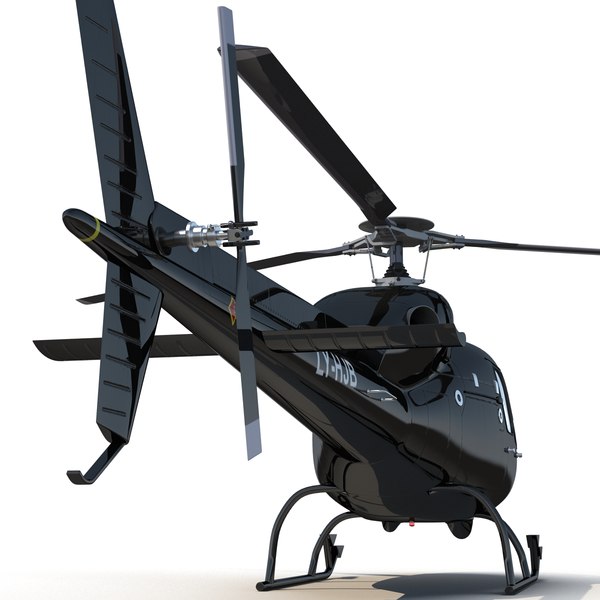 3d model helicopter eurocopter as355 rigged