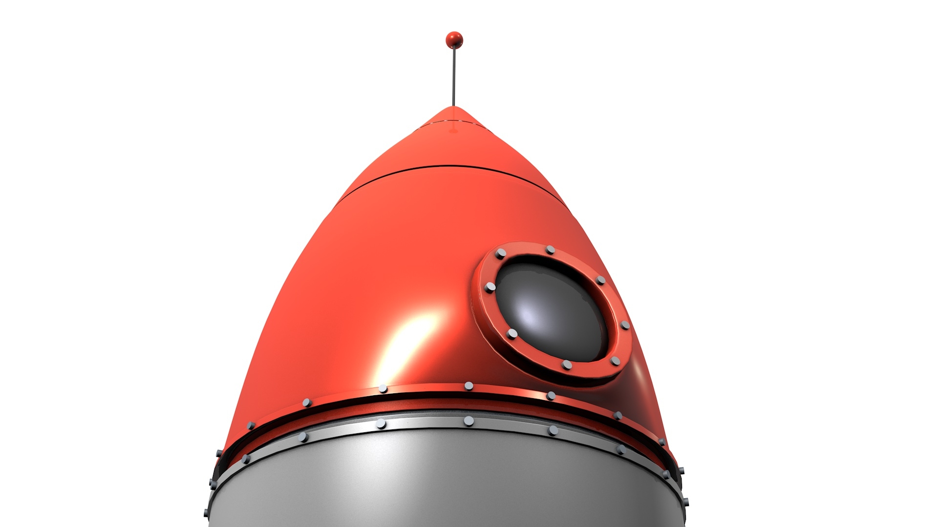 rocket ship 3d c4d