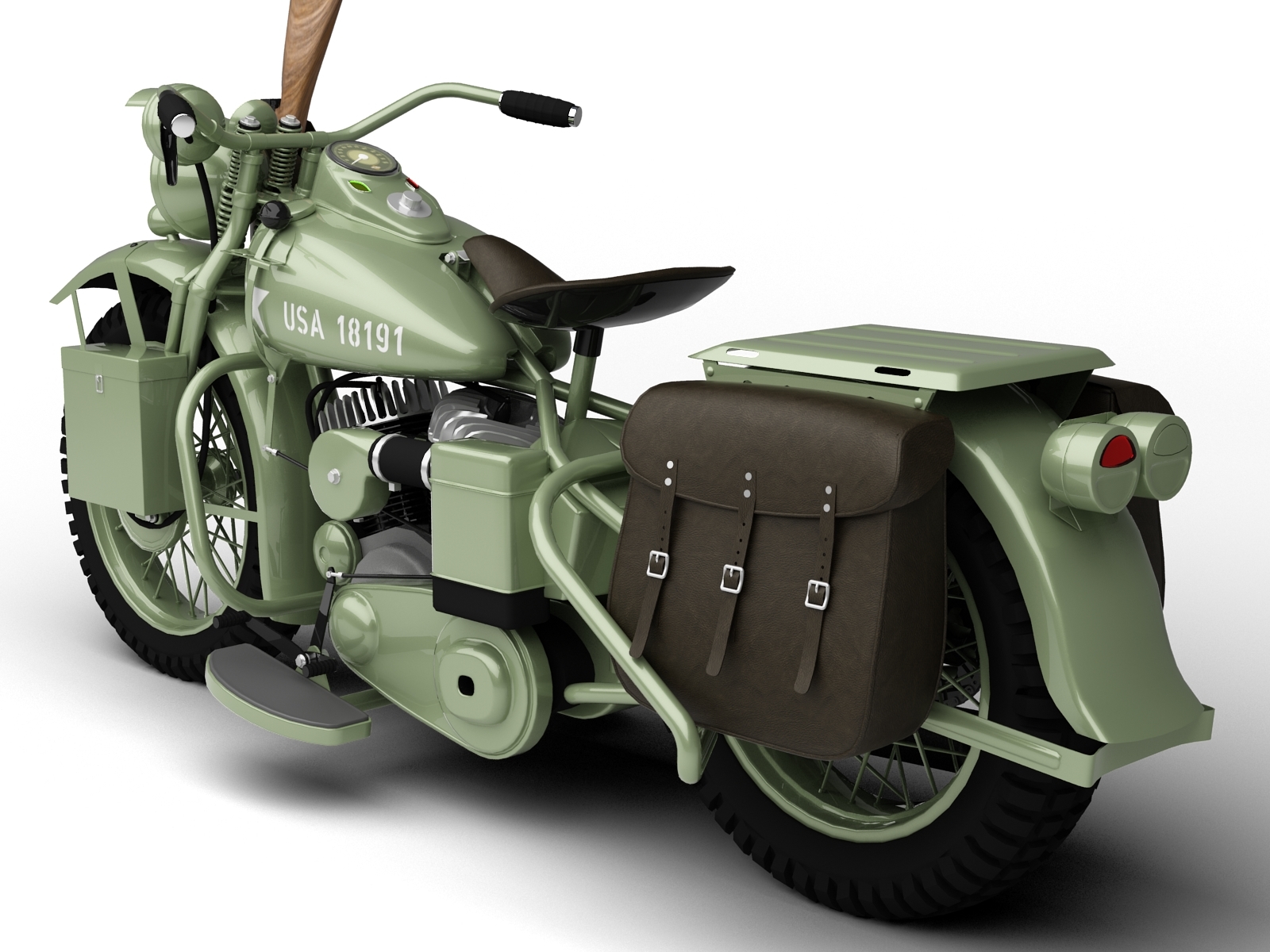 harley-davidson wla 3d obj