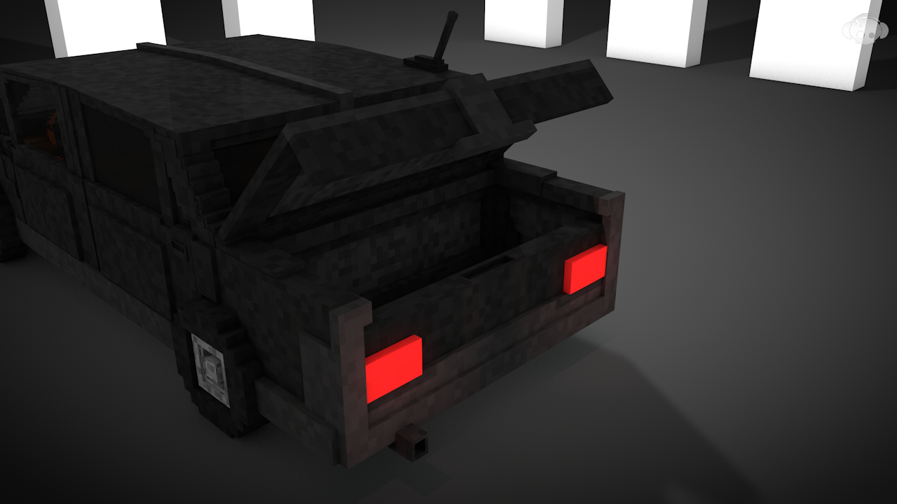 minecraft car 3d model