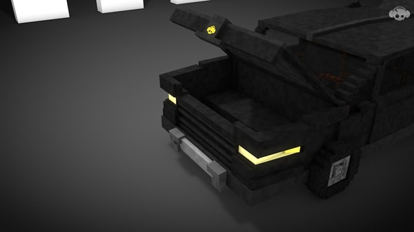 minecraft car 3d model