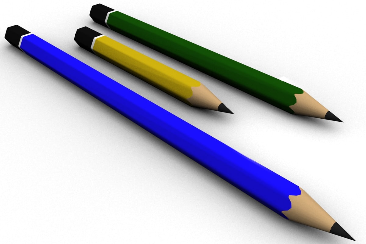 pencil 3d model