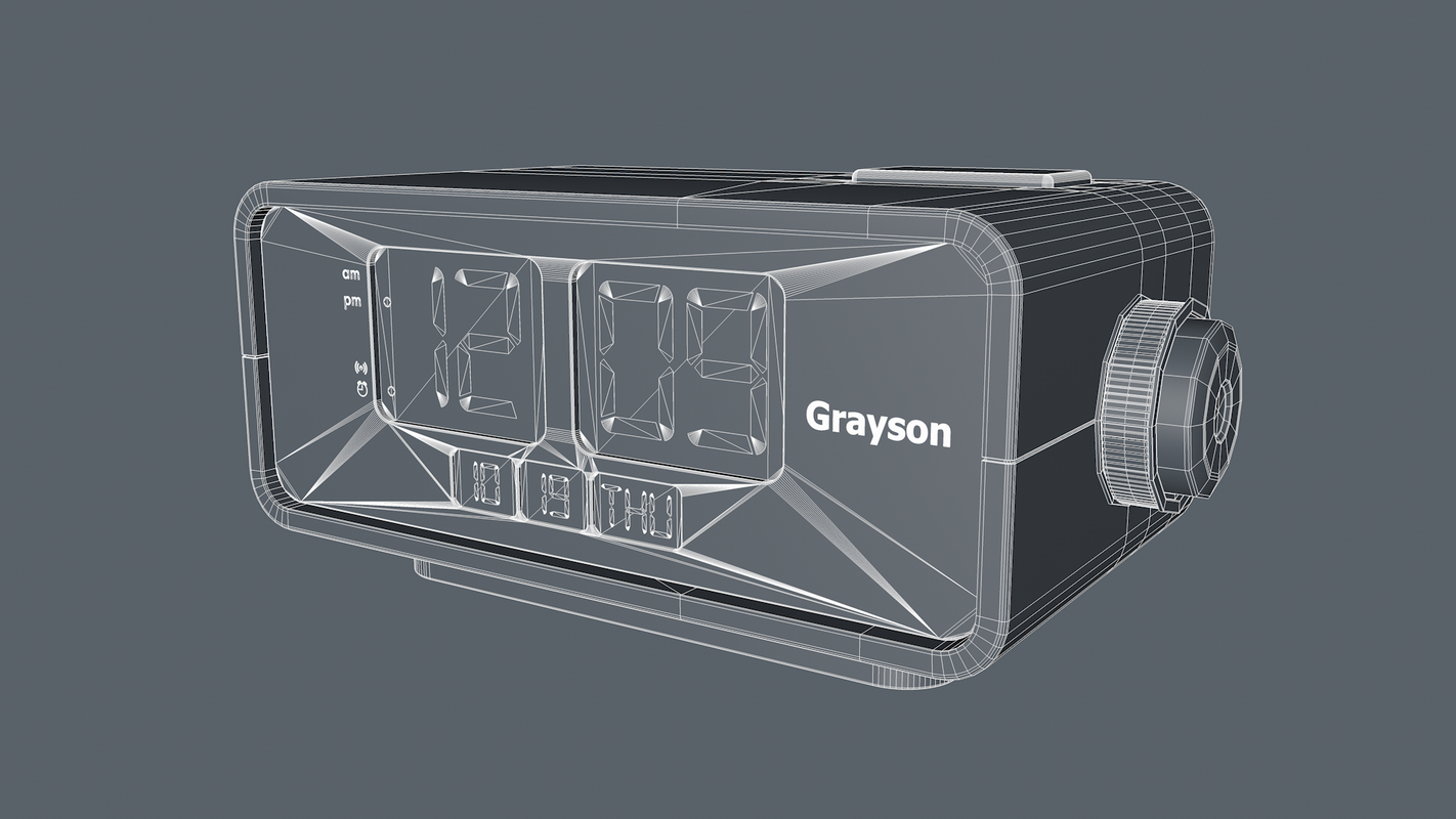 retro alarm clock 3d model