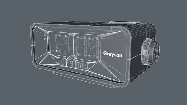 retro alarm clock 3d model