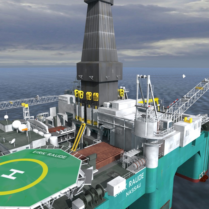 Plataforma de petróleo semi submersível Modelo 3D - TurboSquid 928684