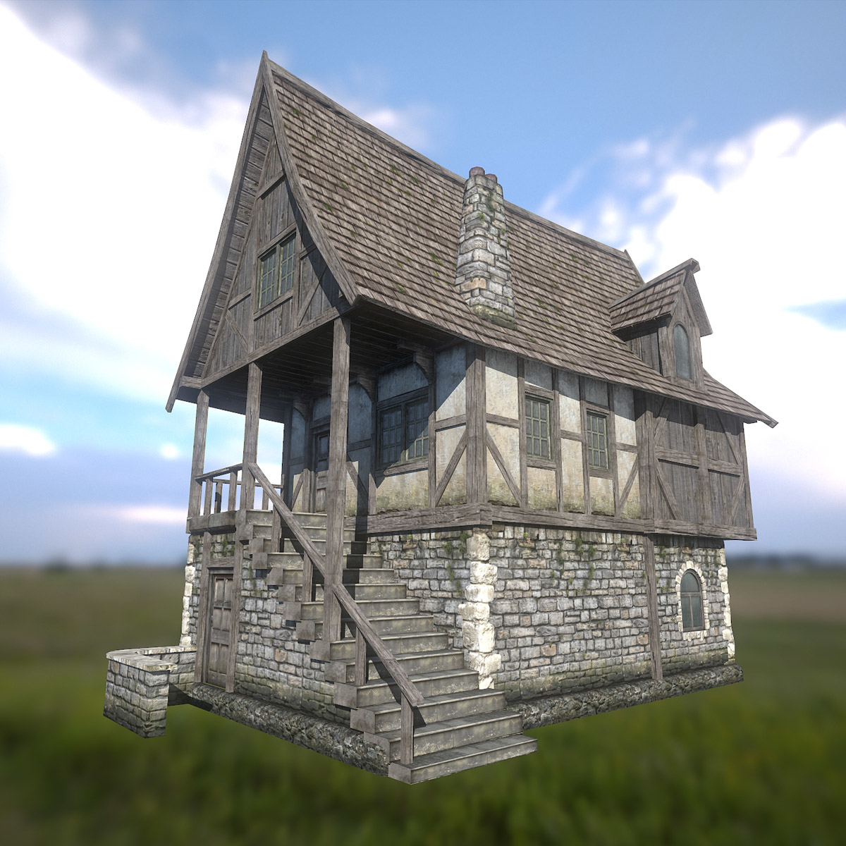 3dsmax fantasy medieval house