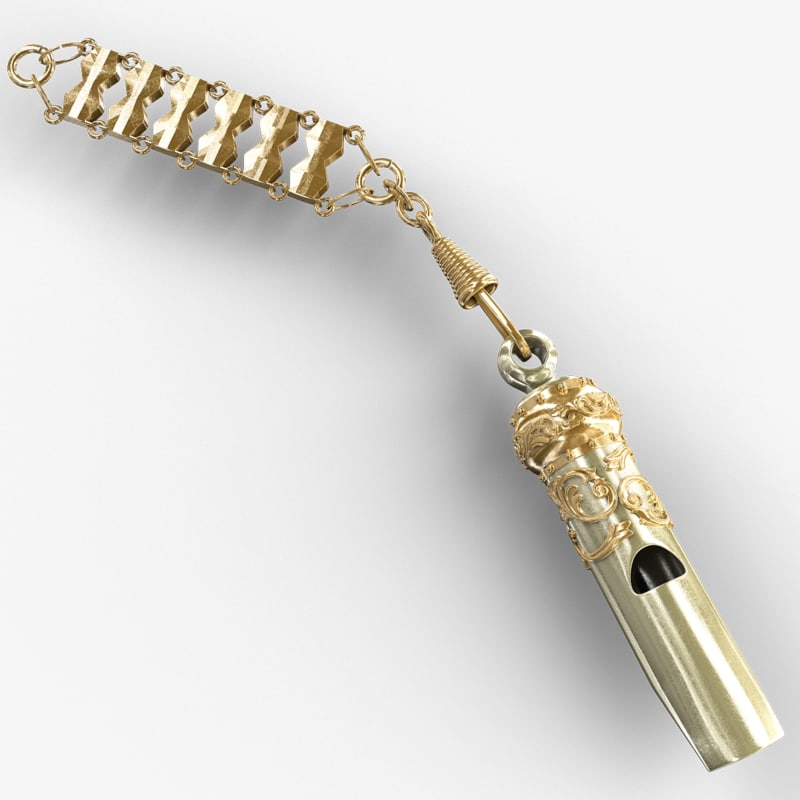 3d model of whistle charm