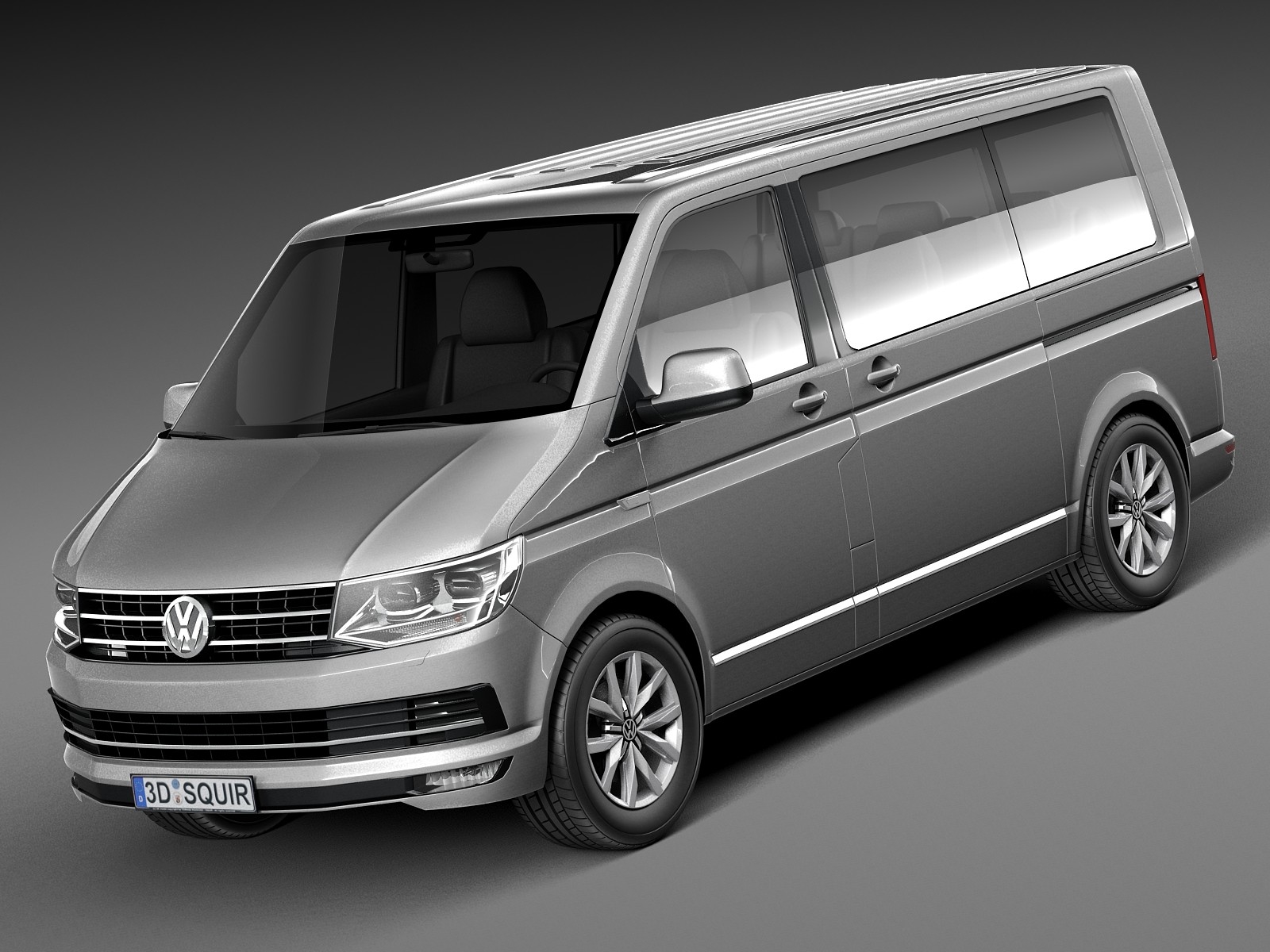volkswagen transporter multivan 3d max