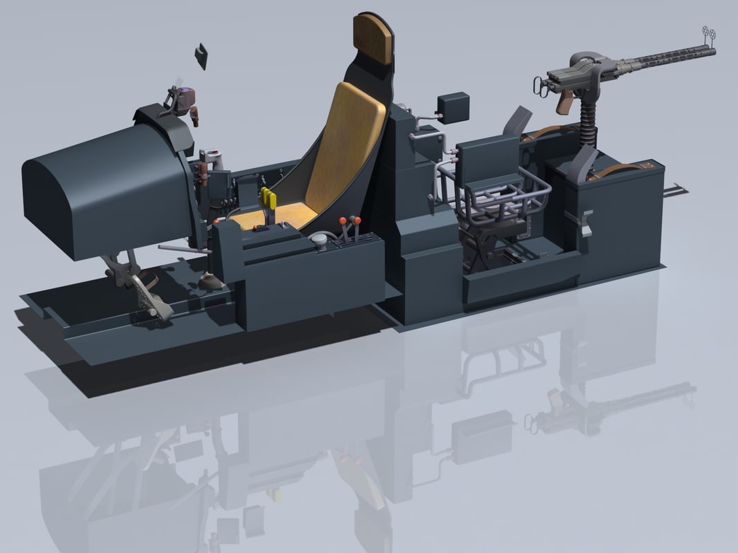 3d ju-87 cockpit model