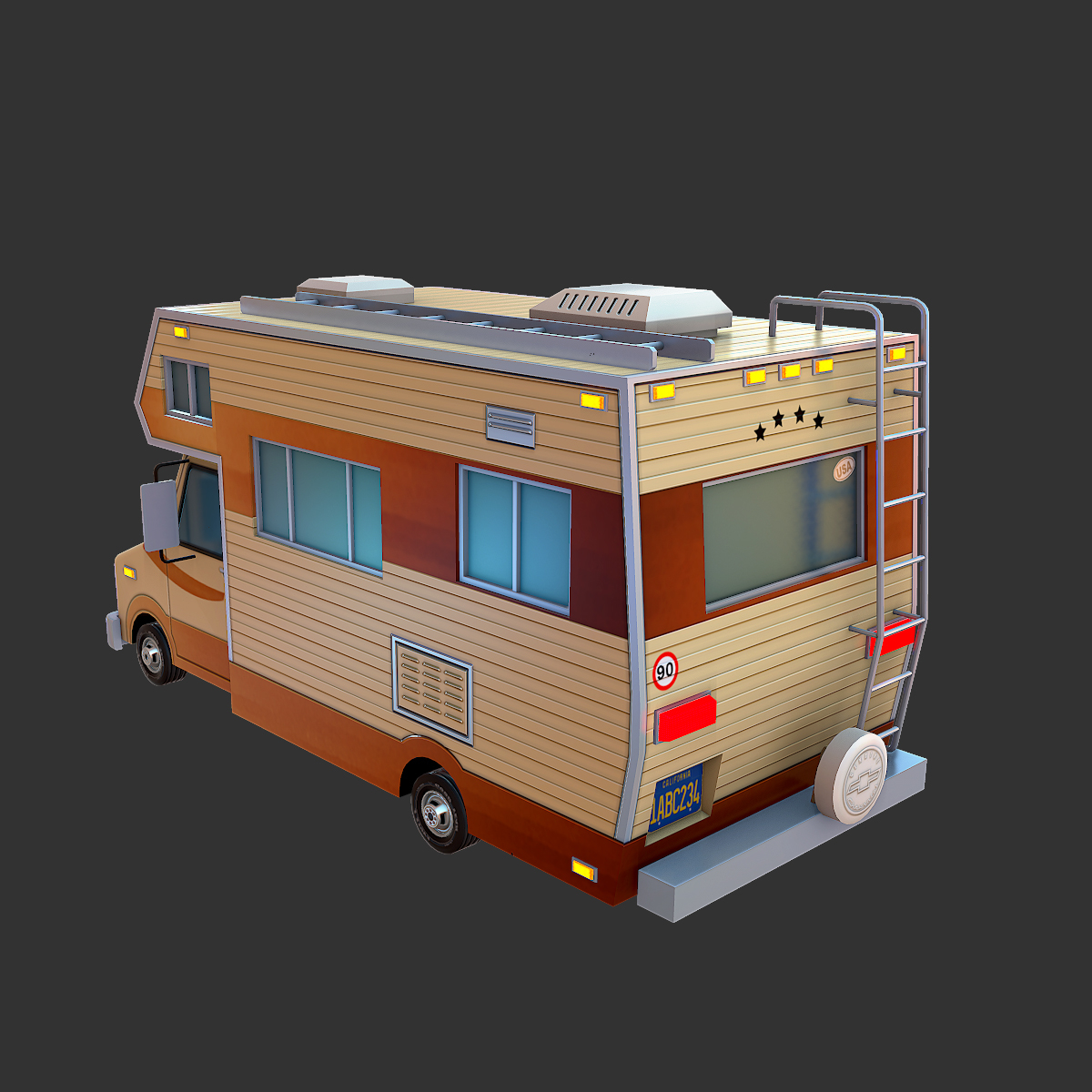 dodge motorhome 3d model