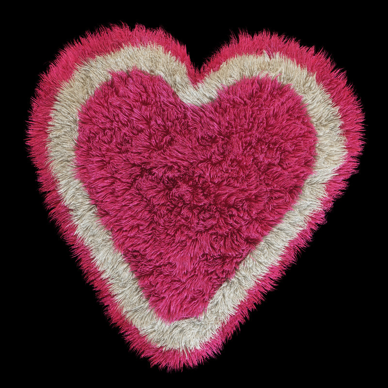 3d model carpet heart