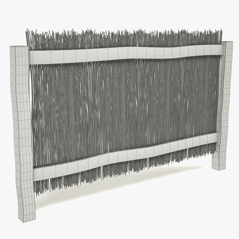 3d model straw fence