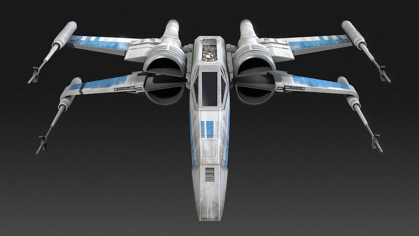 resistance x-wing fighter star 3d obj